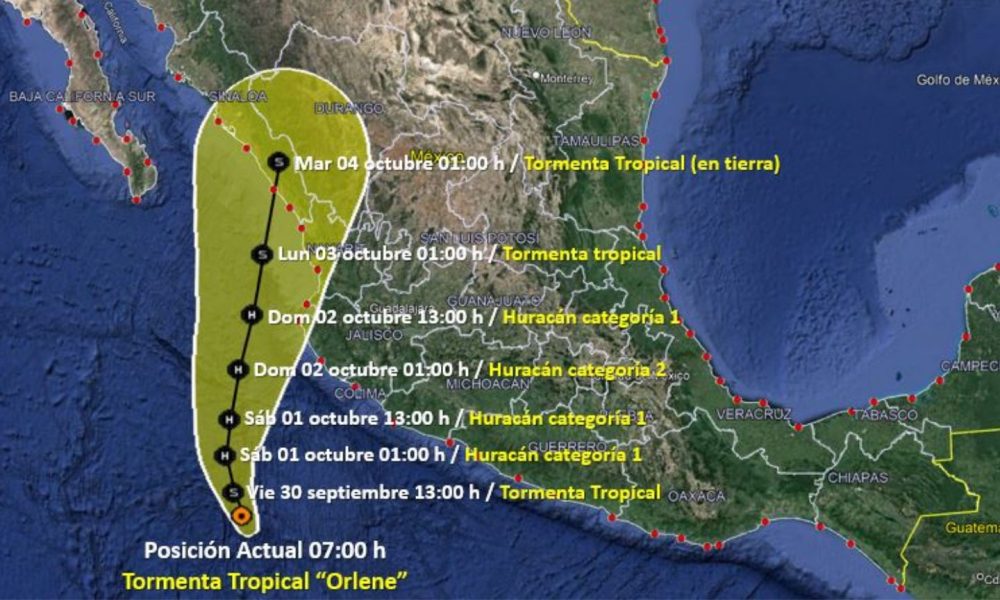 Prevén que Orlene se convierta en huracán de aquí a mañana - Punto MX