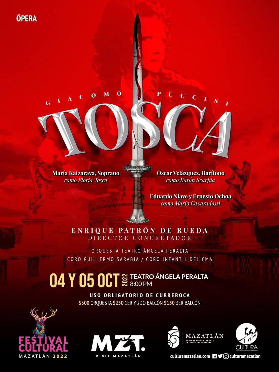 ¡Llegó la ópera Tosca a Mazatlán! El teatro Ángela Peralta será su ...