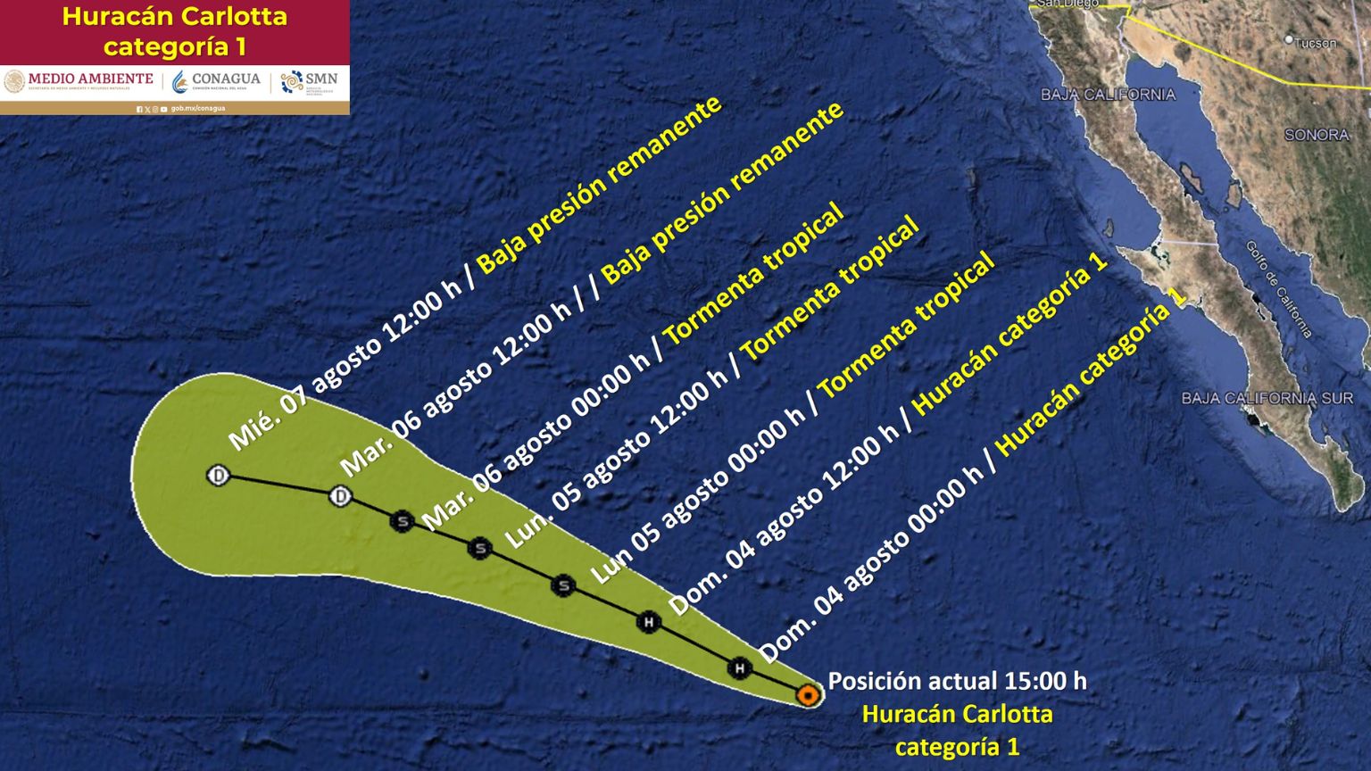 Qué sabemos de la tormenta Daniel y el huracán Carlotta en el Pacífico ...