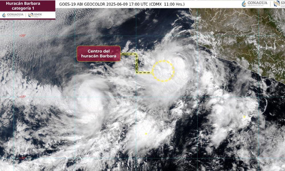 Bárbara ya es huracán, provoca lluvias y oleaje en costas del Pacífico ...